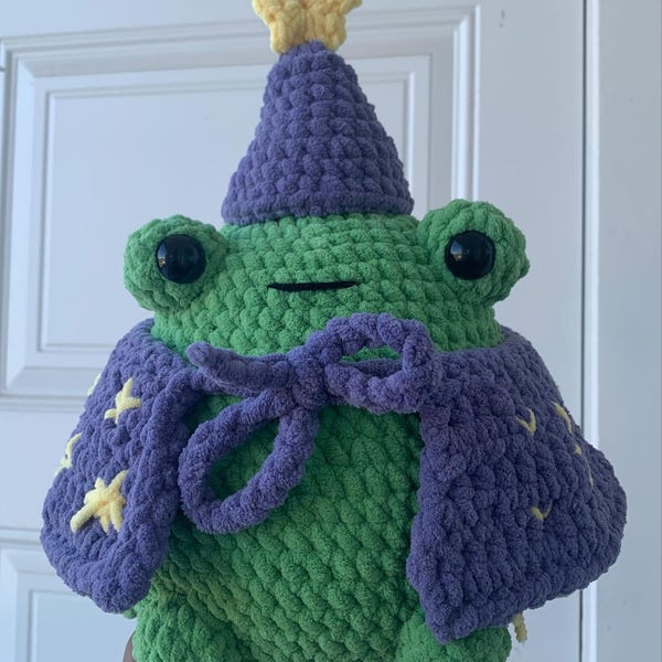 Jumbo Wizard Frog Crochet Pattern / Chunky Crochet Wizard Mage / US PDF ...