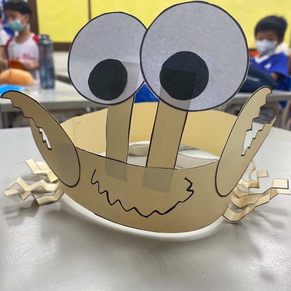 Crab Hats: Printable Craft Template (digital Download) - Etsy