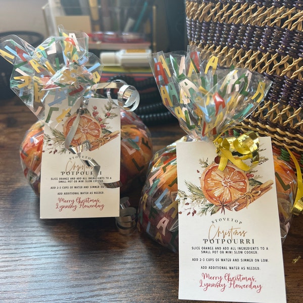 Stovetop Potpourri Christmas Gift Tag Teacher Gift Label Neighbor Gift ...