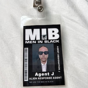 Custom MIB Men in Black ID Badge Costume Add Your Name and Picture - Etsy