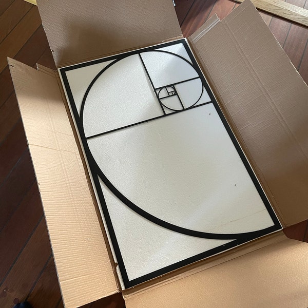 Golden Ratio Metal Wall Art , Golden Ratio Metal Wall Decor , Fibonacci ...