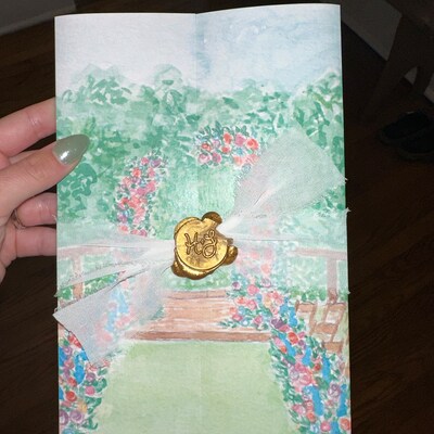 Custom Hand Painted Wedding Invitations Digital Download Personalised ...