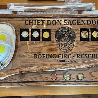Wall Display for Firefighter Axe & Helmet - Etsy