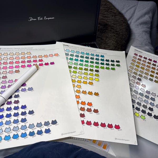 343 Ohuhu Honolulu Swatch Chart - Chromatic Color Order - Etsy