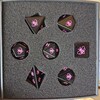 Full Black Purple Opal Dungeons and Dragon Raised Dice, RPG Game ...
