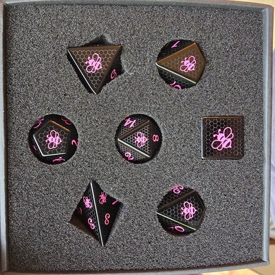 Full Opal Set Dungeons and Dragon Raised Dice, RPG Game Electroplated ...