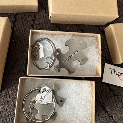 Puzzle Piece Family Keychains, Best Friend Puzzle Piece Keychains ...