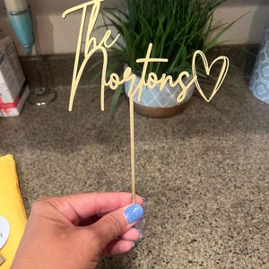 Personalized Script Wedding Cake Topper, Custom Cake Toppers for ...