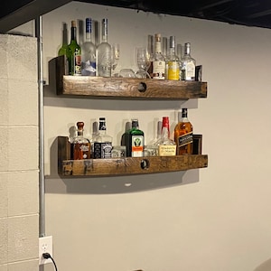 Bar Shelves/wall Display Cabinet/work From Home/drinks - Etsy