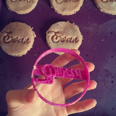 Custom Circle Name Cookie Cutter personalized Name Cookie Cutter ...