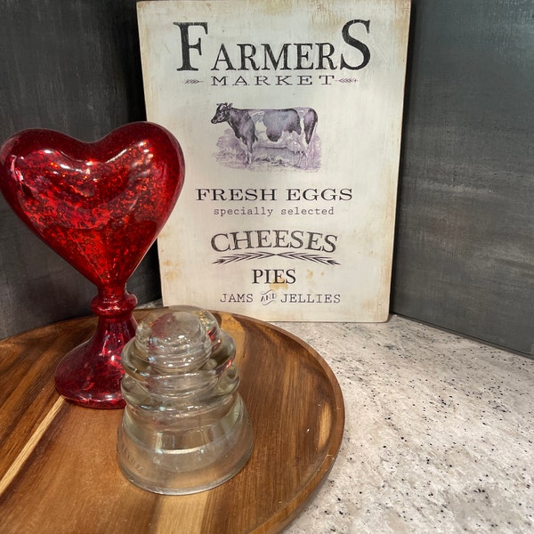 Farmers Market Kitchen Sign, Farmhouse Decor, Primitive Country Vintage ...