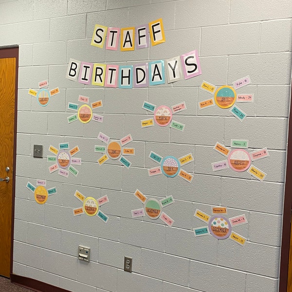 Pastel Boho Rainbow Class Birthday Display - Etsy