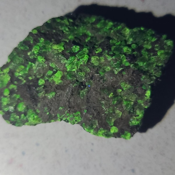 Rare Combo! UV Fluorescent Green Willemite Barite & Minor Hardystonite ...
