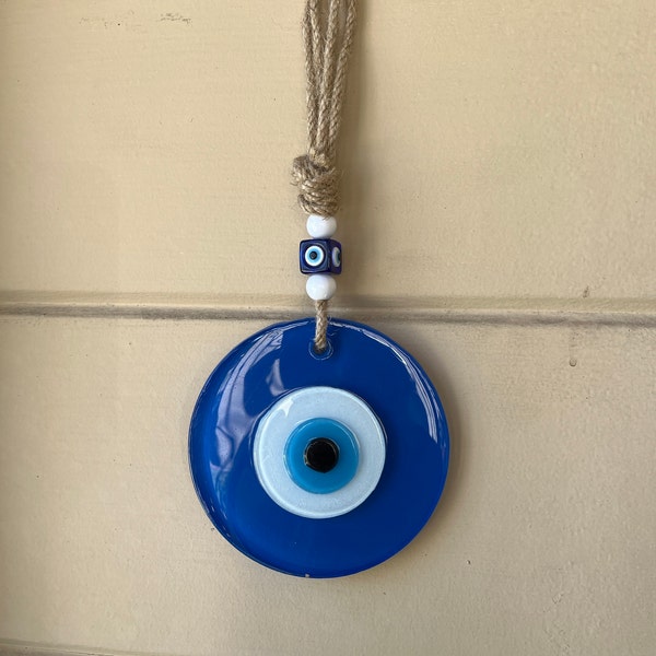 Evil Eye Mediterranean Ceramic Coffee Mug, Turkish Handmade Coffee Mug ...