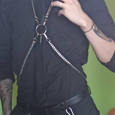 Chain Body Harness Stainless Steel, Mens and Womens. Metal O-ring ...