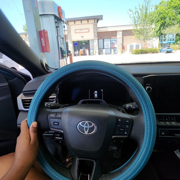 Retro Fashion Beige Brown Steering Wheel Cover,custom Text Four Seasons ...