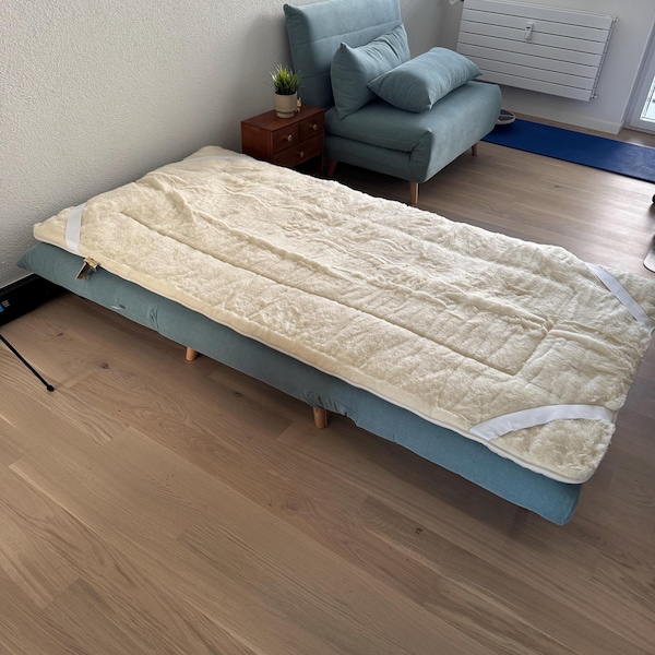 Organic Cotton and Wool Mattress Cover, Natural Cover for Mattress ...