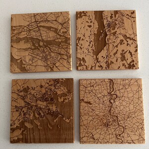 The 4 Elements Coasters Set of 4 Round Coasters Birthday - Etsy