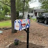 Jumbo Mailbox, Custom Hand Painted, Handmade, Black Steel Metal, Extra ...