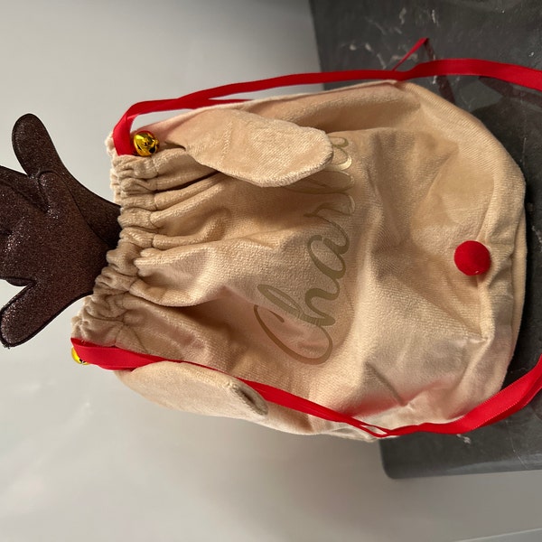 Personalised Red Velvet Santa Sack - Etsy