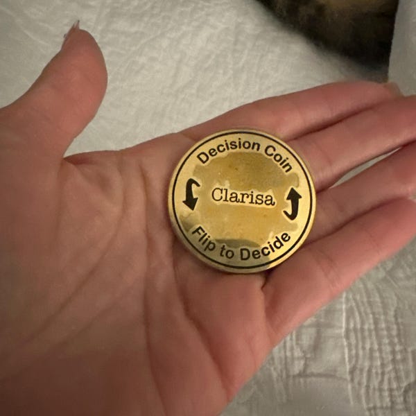 1 Favor Coin Custom Engraved Brass Coin Couples Flip Coin Gifts for Her ...