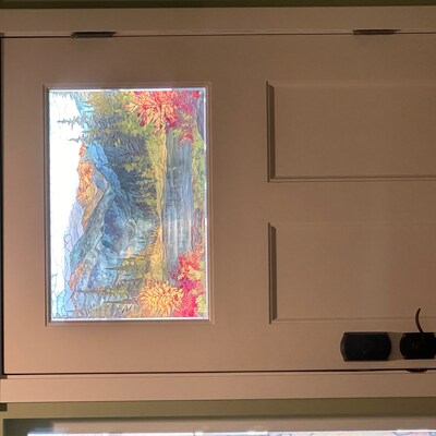 Colorful Gothic Stained Glass Window Cling Gothic Faux Stained Glass ...