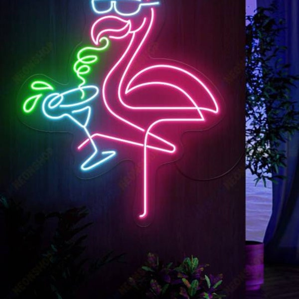 Flamingo Neon Sign, Flamingo Neon Light, Flamingo LED Light Decorations ...