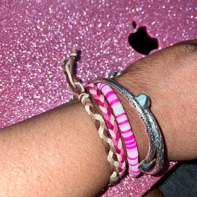 Heishi Bracelet, Heishi Name Bracelet, Beach Bracelet, Bracelet for Women, Stackable Bracelet ...