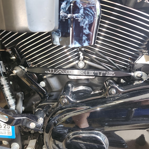 Harley Custom Engraved Shift Linkage Gloss Black, FLH, CNC Cut, Billet ...
