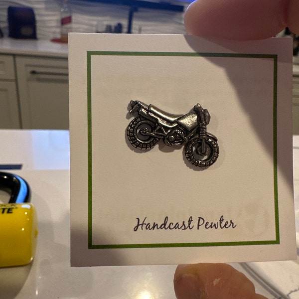 Motorcycle Pewter Lapel Pin- CC498- TW, Dirt Bikes, Motorcycles and ...
