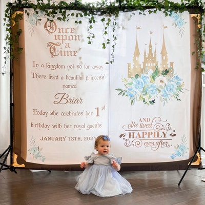 Personalized Enchanted Birthday Backdrop Enchanted Themed Party ...