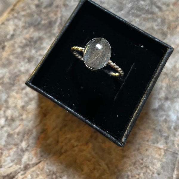 Hair Keepsake Ring | Pet Hair Ring | Lock of Hair Keepsake | Hair ...