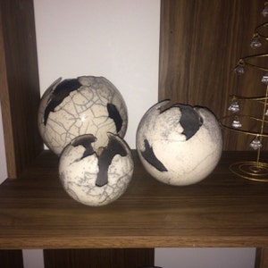 3 Sphere Raku Ceramic - Etsy