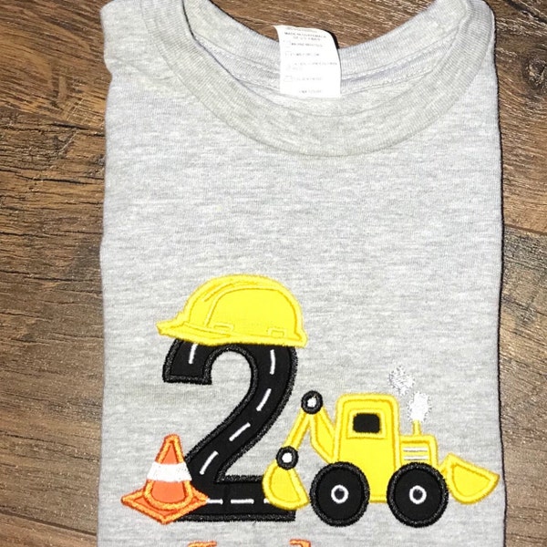 Construction Birthday Numbers. 4x4 5x7 Digital Applique Embroidery ...