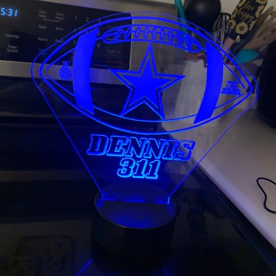 Dallas Cowboys, LED Football Sports Fan Lamp, Custom Made Night Light ...