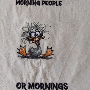 Wacky Duck Splash Embroidery Design, Funny Frazzled Duck Machine ...