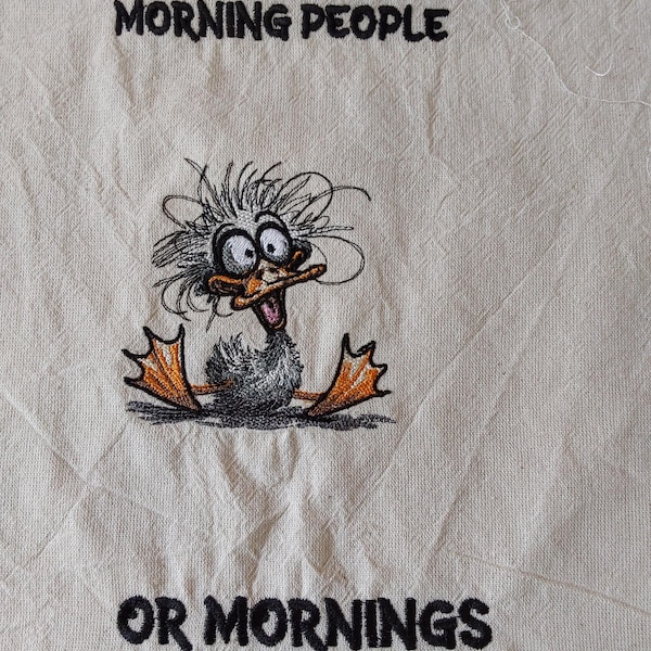 Wacky Duck Splash Embroidery Design, Funny Frazzled Duck Machine ...