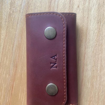 Personalized Leather Key Case, Leather Key Holder, Key Pouch Holder ...