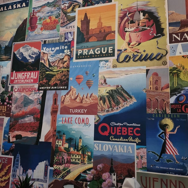 Vintage Travel Posters Wallpaper, Travel Advertising Posters, City and ...