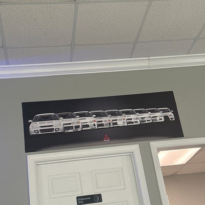 Car Automobile Art Mitsubishi Evo Lancer Evolution Poster and Canvas ...