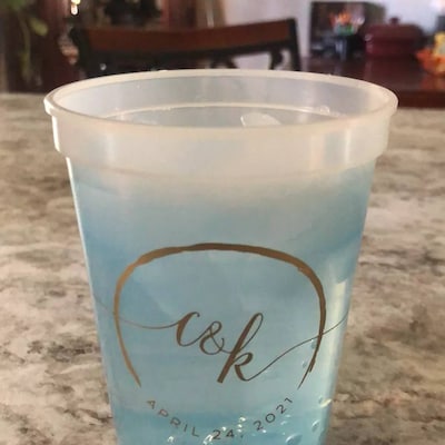 Monogrammed Color Changing Cups, Custom Wedding Favor Cups, Let the ...