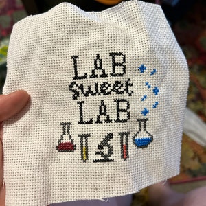 Lab Sweet Lab Science Lab Cross Stitch Pattern Perfect for - Etsy