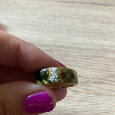Real Moss Ring Statement Ring Nature Resin Green Moss Ring - Etsy