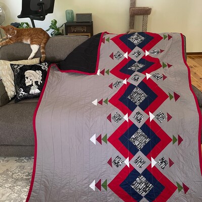 River Pond 102, Easy Quilt Pattern, Quilt Pattern PDF, Geometric Quilt ...