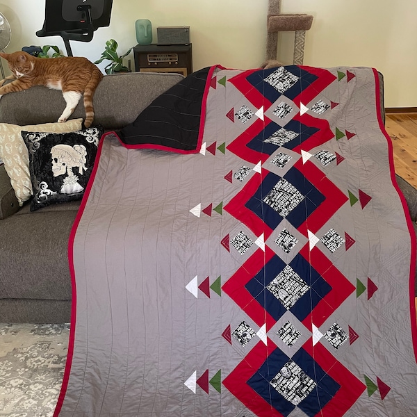River Pond #102, Easy Quilt Pattern, Quilt Pattern PDF, Geometric Quilt ...