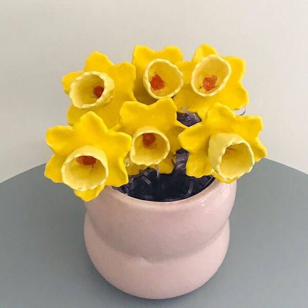 3 Red Poppy Ceramic Flowers - Etsy