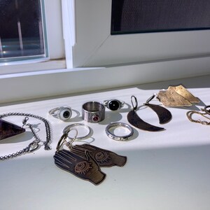 Elemental Ring Alchemical Symbols for Earth Air Fire and | Etsy