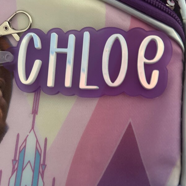 Backpack Name Tag Acrylic Keychain Personalized Acrylic Name Tag Diaper ...