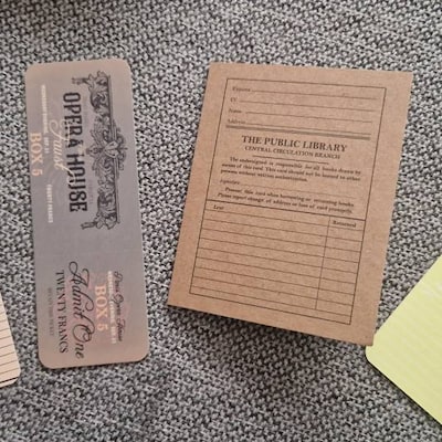 Old Fashioned Vintage Public Library Card Bookmark - Etsy