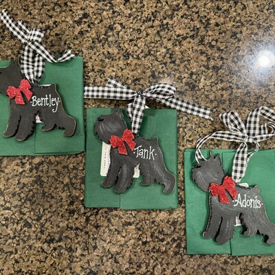 Schnauzer Ornament, Miniature Schnauzer Gifts, Black Schnauzer Ornament ...